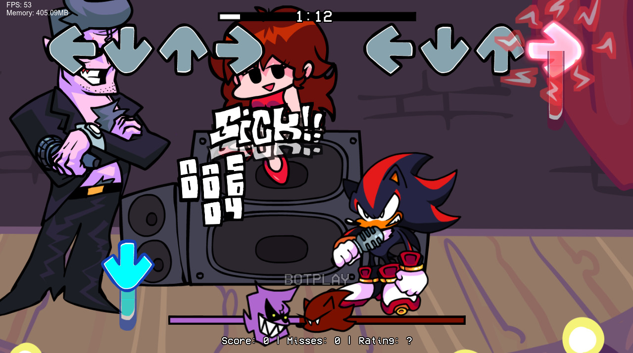 Fun-Sized Shadow over BF Mod for Friday Night Funkin' | FNF Mods