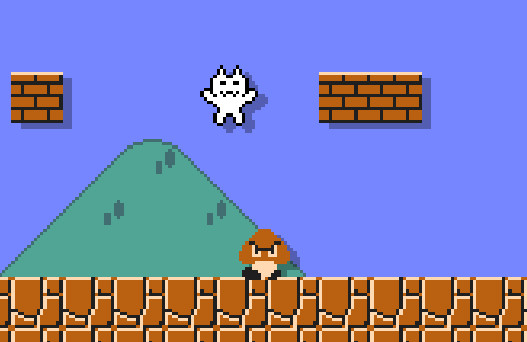Shobon / Syobon In Super Mario 1 Remastered Mod for Super Mario Bros ...