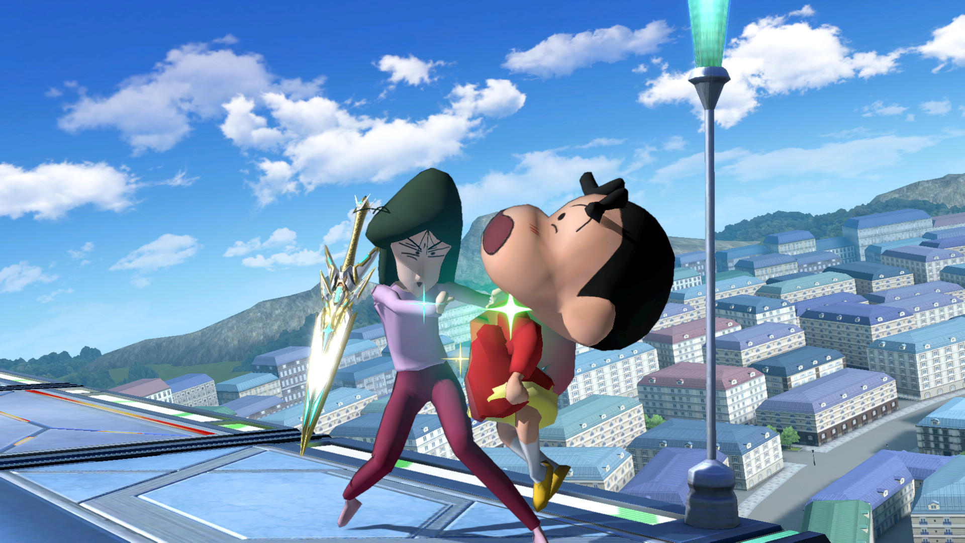 Dori & Uma / Midori & Ume (Shin Chan) over Pythra Mod for Super Smash ...