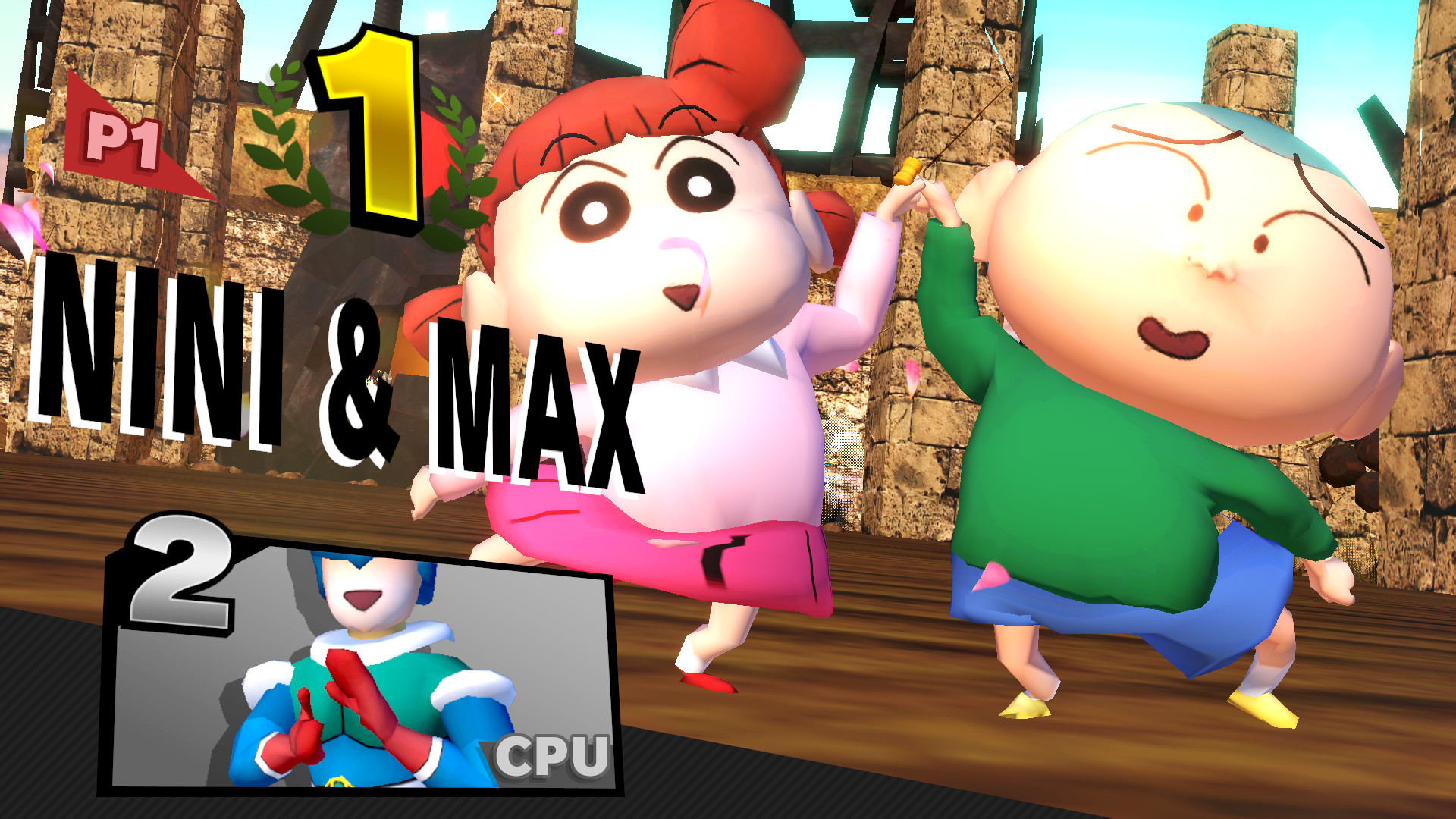 Nini & Max / Nene & Masao (Shin Chan) Ice Climbers Mod for Super Smash ...