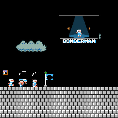 Bomberman MOD. Mod for Super Mario Bros. Remastered [Unofficial] | SMB1R Mods