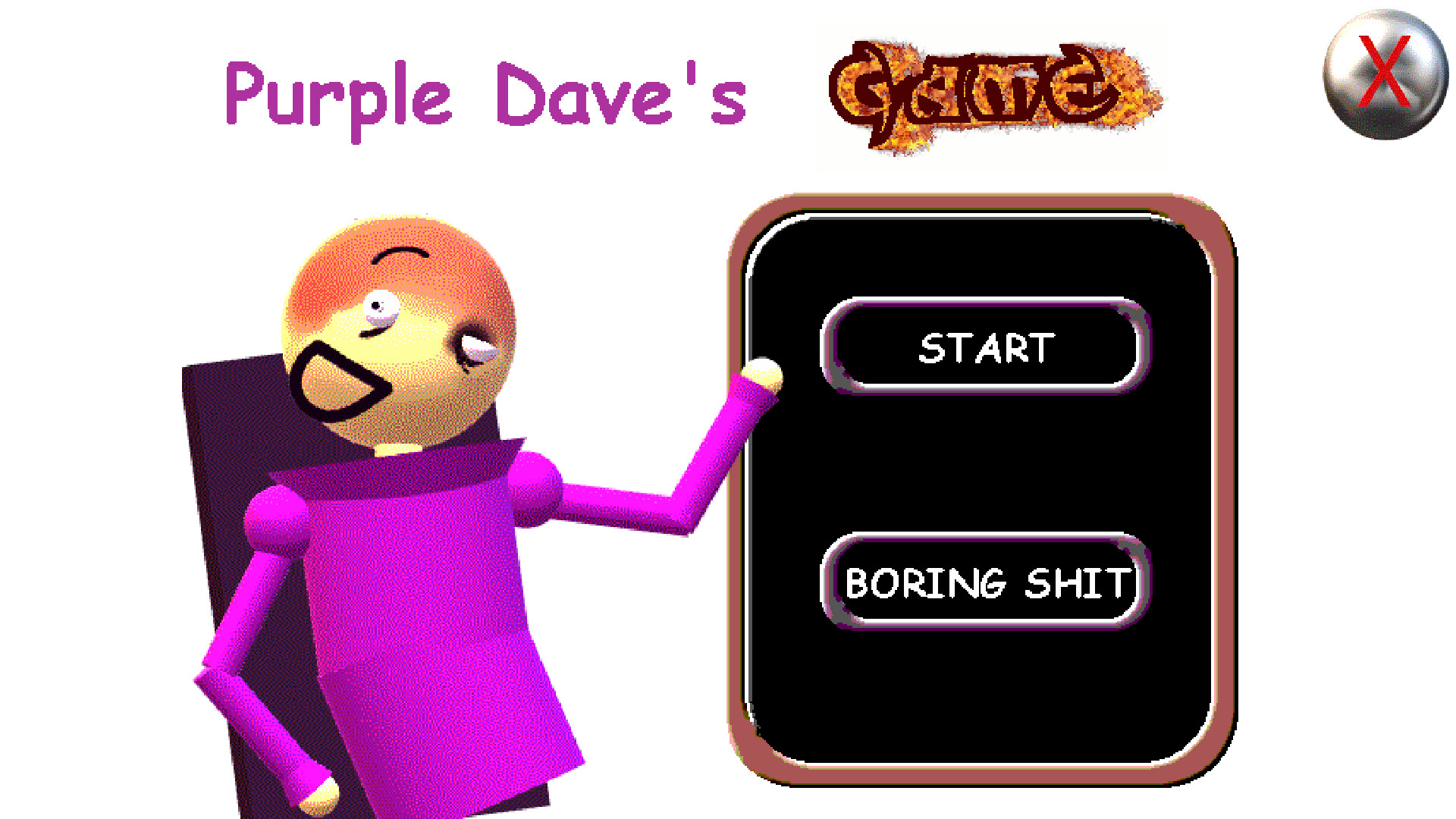 [SENSITIVE CONTENT] Purple Dave's Game! Mod for Baldi's Basics | Baldi Mods