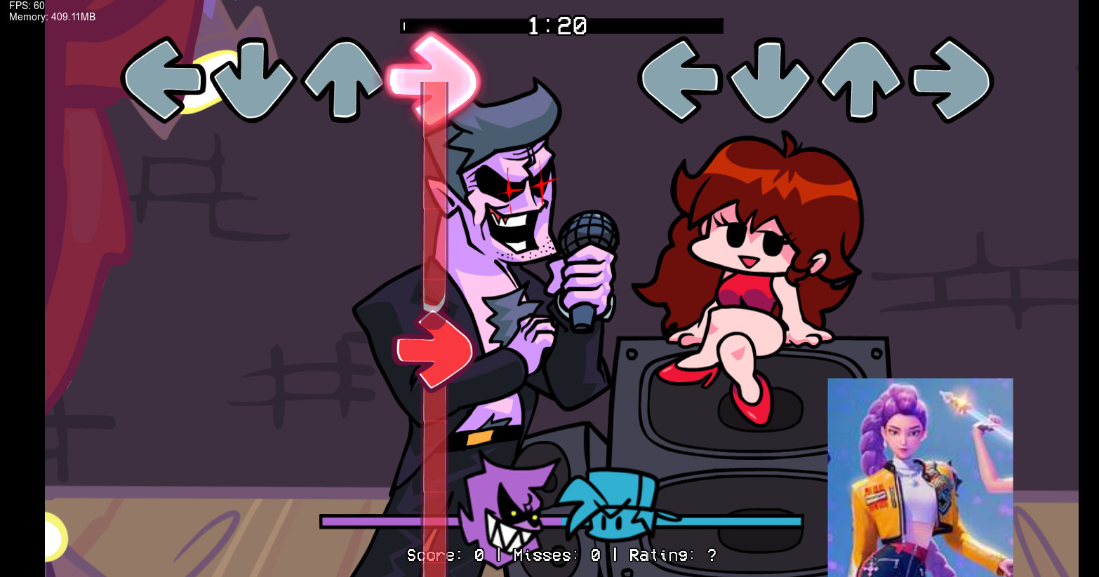 fnf but rumi from kpop demon hunters is bf Mod for Friday Night Funkin ...