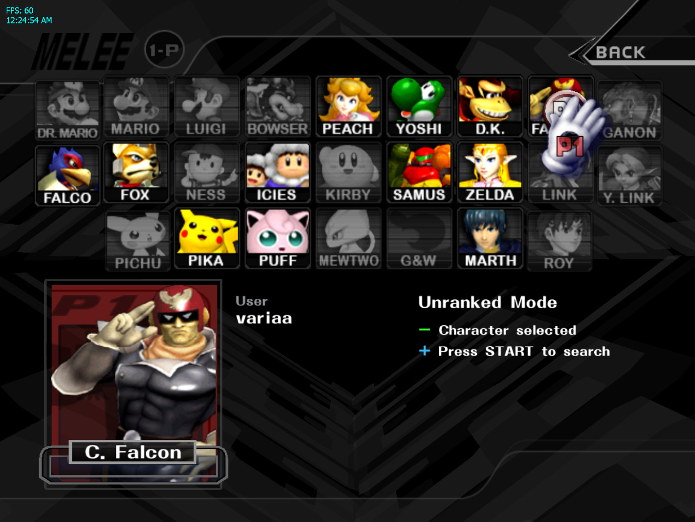 Dark CSS Mod for Super Smash Bros. Melee | SSBM Mods