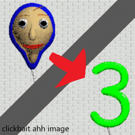 Old match balloons (number balloons) Mod for Baldi's Basics | Baldi Mods