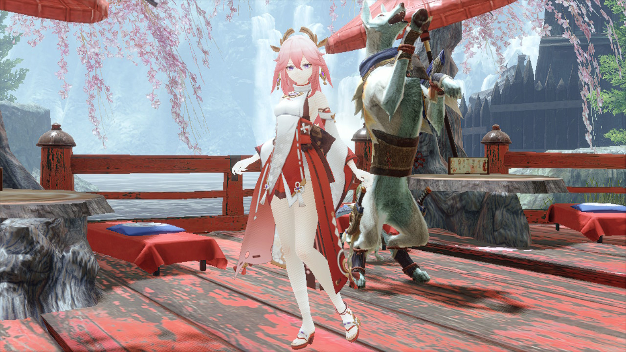 Yae MiKo GI (layered armor) Mod for Monster Hunter Rise | MHR Mods