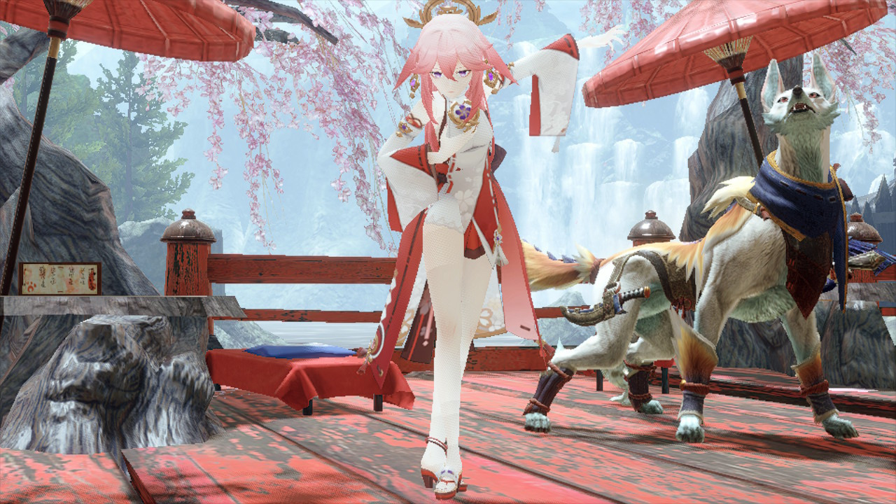 Yae MiKo GI (layered armor) Mod for Monster Hunter Rise | MHR Mods