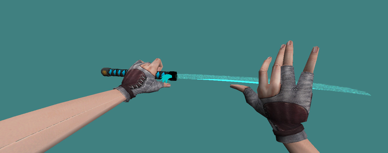 Blue Katana – Cyber Samurai Sword Mod for Counter-Strike 1.6 | CS1.6 Mods