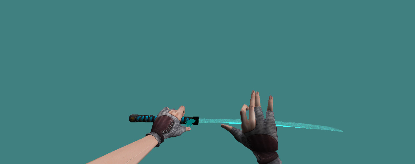 Blue Katana – Cyber Samurai Sword Mod for Counter-Strike 1.6 | CS1.6 Mods