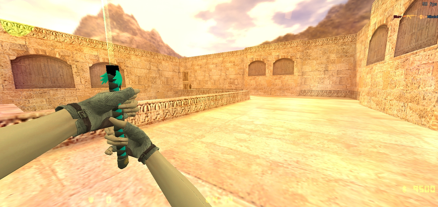 Blue Katana – Cyber Samurai Sword Mod for Counter-Strike 1.6 | CS1.6 Mods