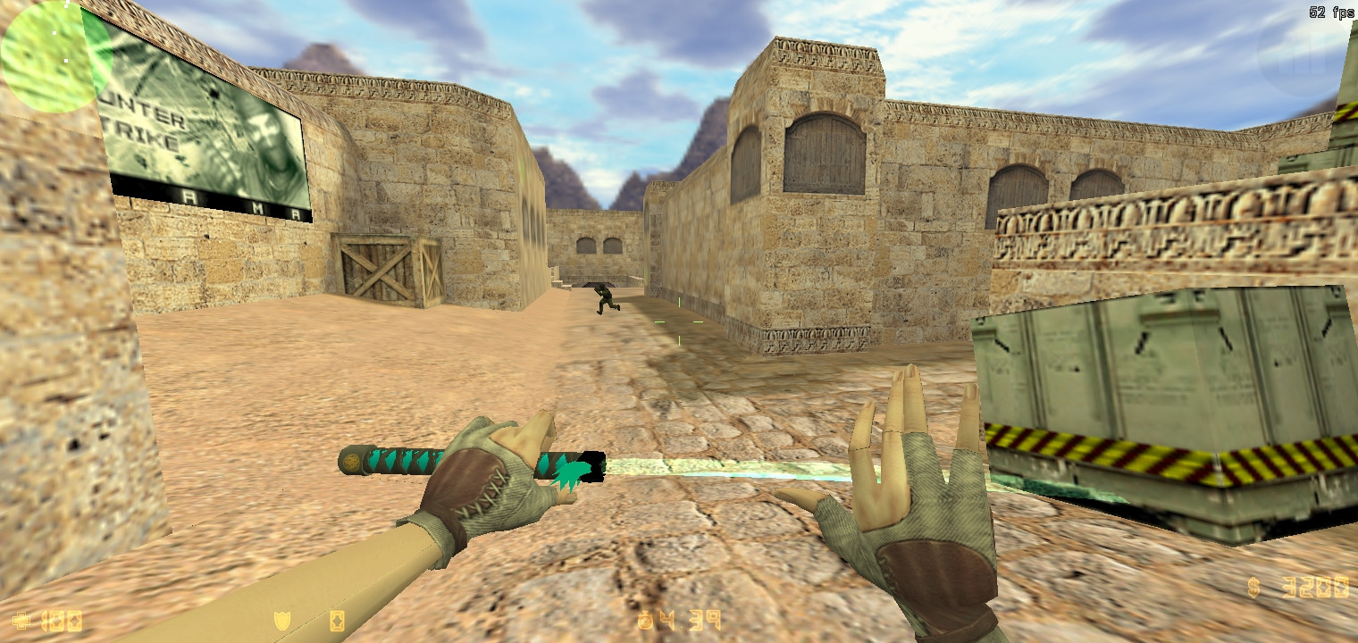 Blue Katana – Cyber Samurai Sword Mod for Counter-Strike 1.6 | CS1.6 Mods