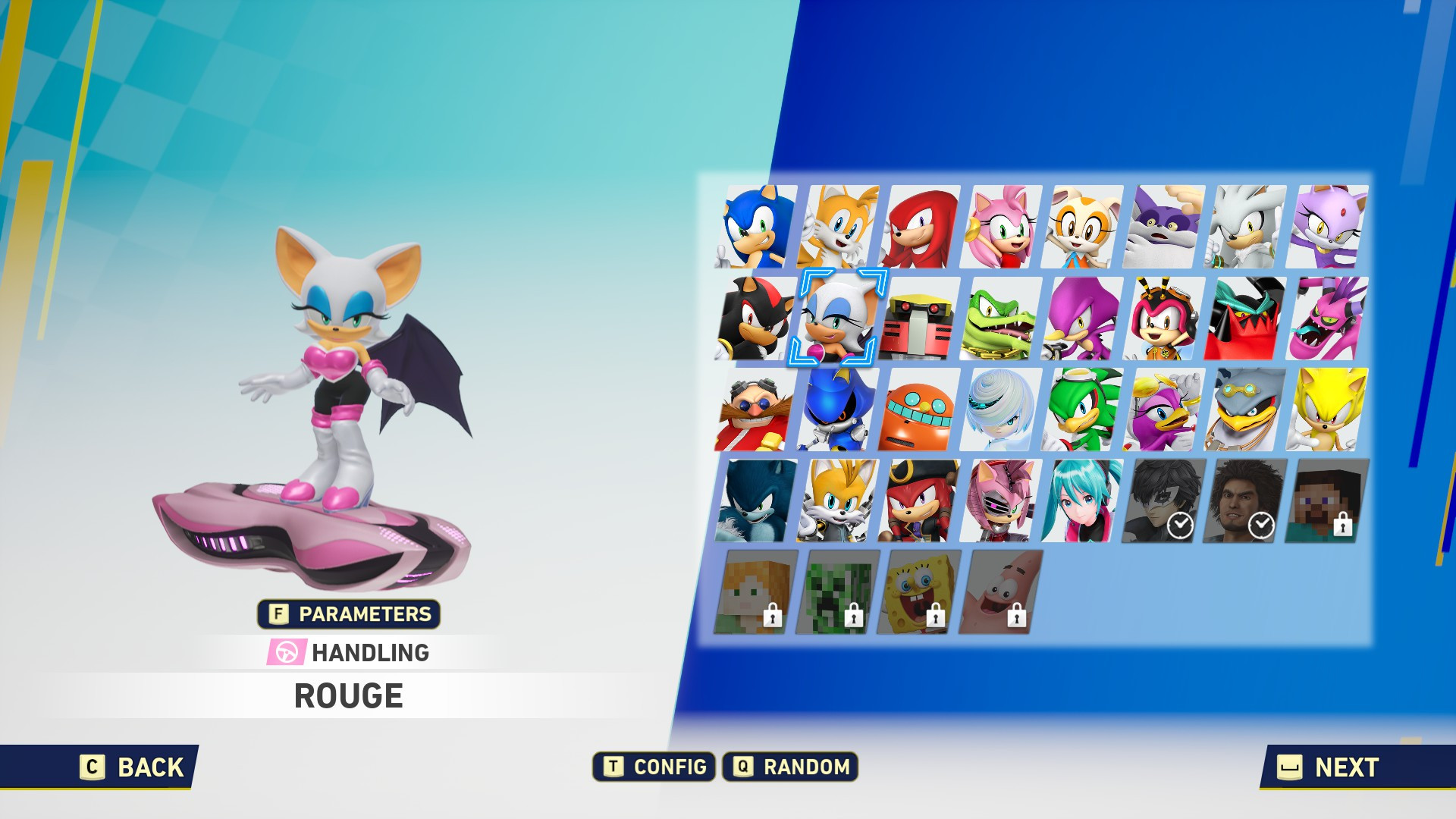 Rouge SA2 Proportions Mod for Sonic Racing: CrossWorlds | SR:CW Mods