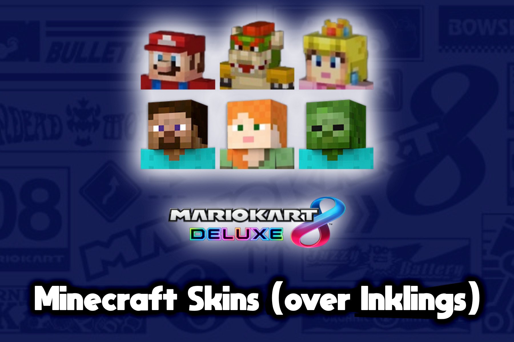 Minecraft over Inklings Mod for Mario Kart 8 Deluxe | MK8D Mods