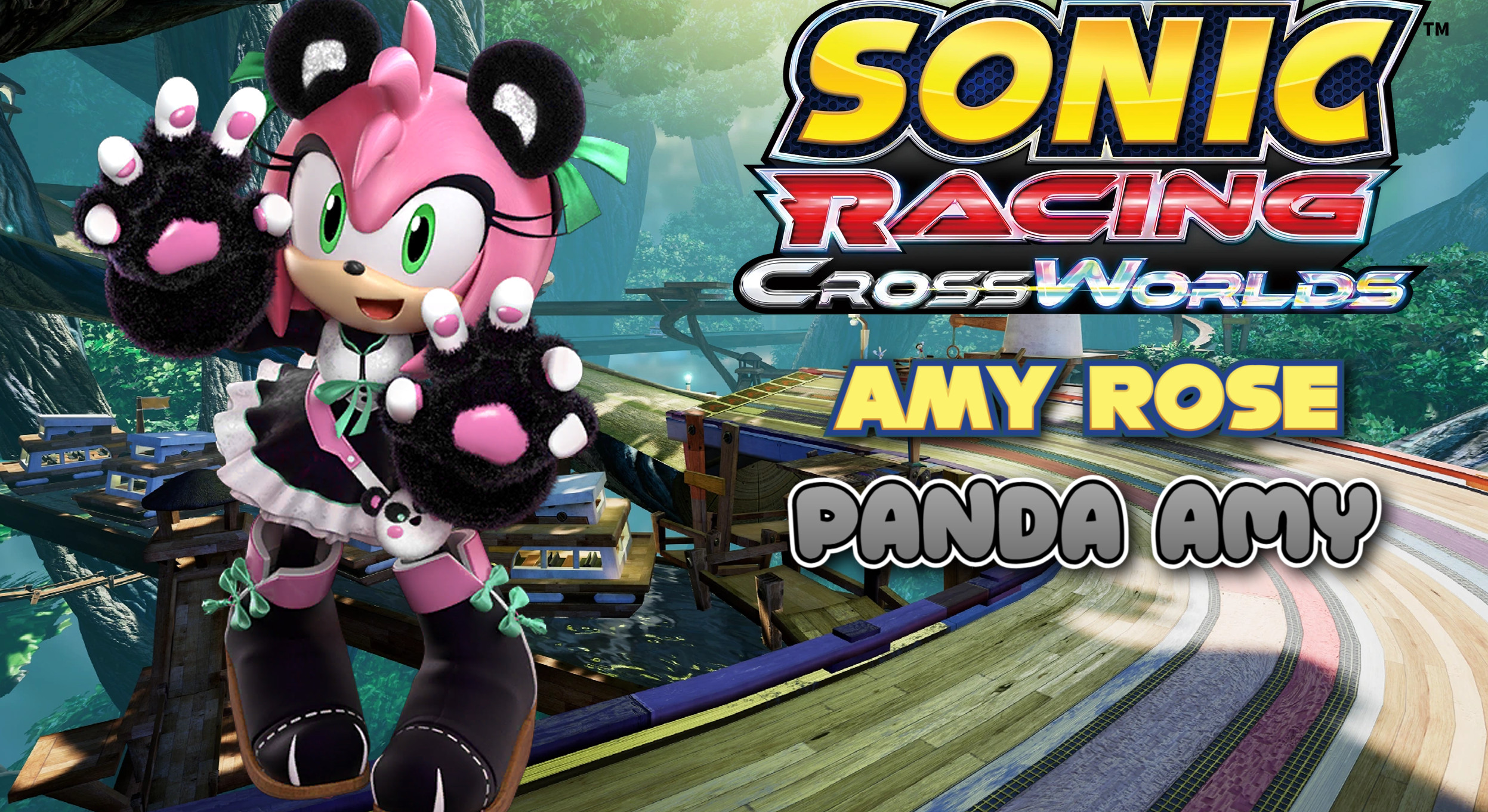 Panda Amy Mod for Sonic Racing: CrossWorlds | SR:CW Mods