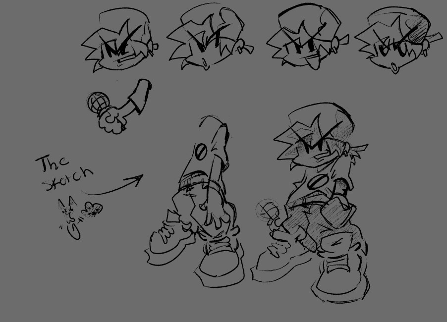 Boyfriend but i actually made it (V2) Mod for Friday Night Funkin ...