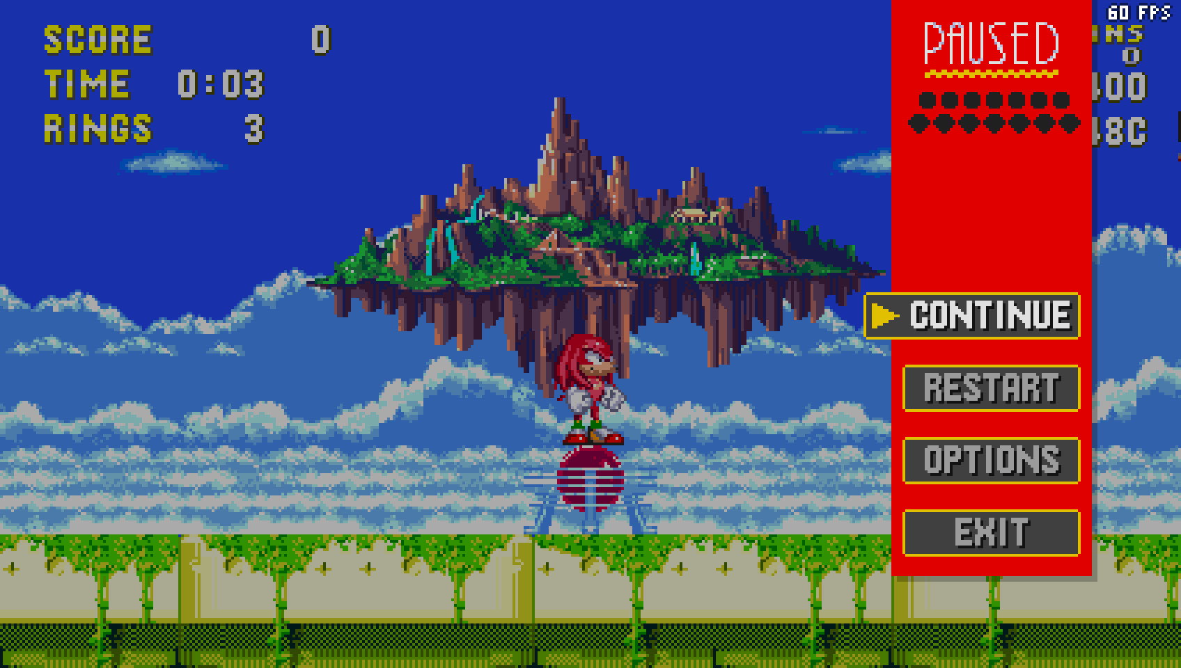 Title Card Styled Pause Menu Mod for Sonic 3 A.I.R. | S3AIR Mods