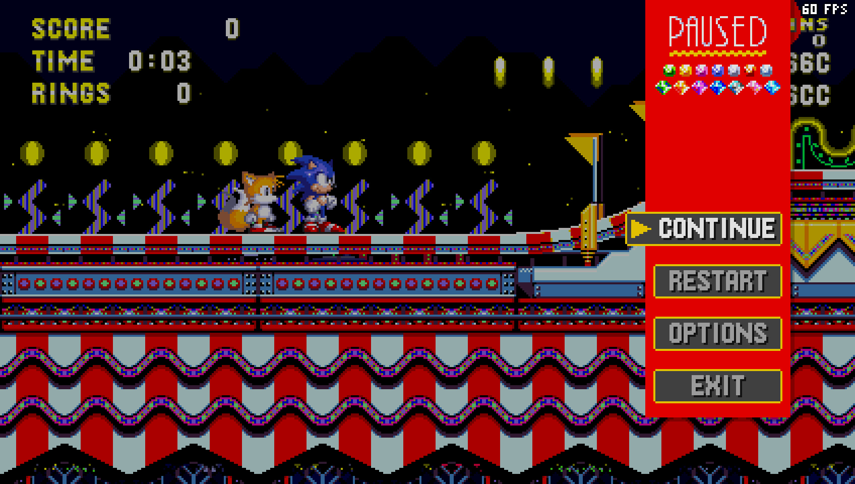 Title Card Styled Pause Menu Mod for Sonic 3 A.I.R. | S3AIR Mods