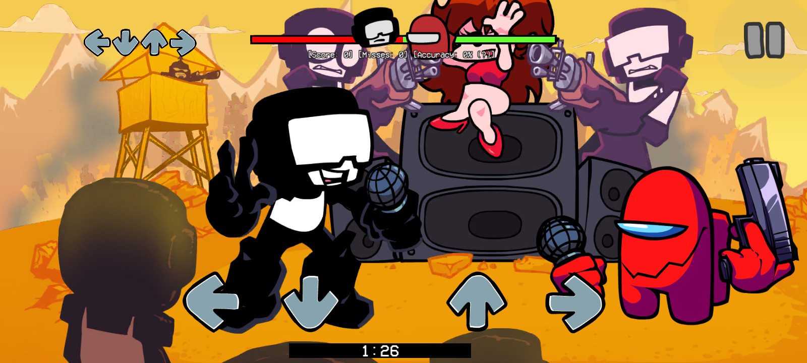 Red/Pink Impostor Over BF Reskin [V-Slice/Mobile] Mod for Friday Night ...