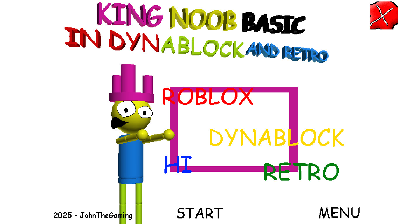 King Noob's Basics In Dynablock And Retro Mod for Baldi's Basics ...