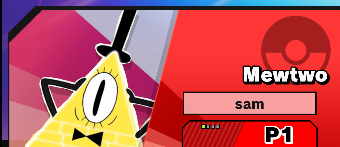 Bill Cipher over Mewtwo c00 Mod for Super Smash Bros. Ultimate | SSBU Mods