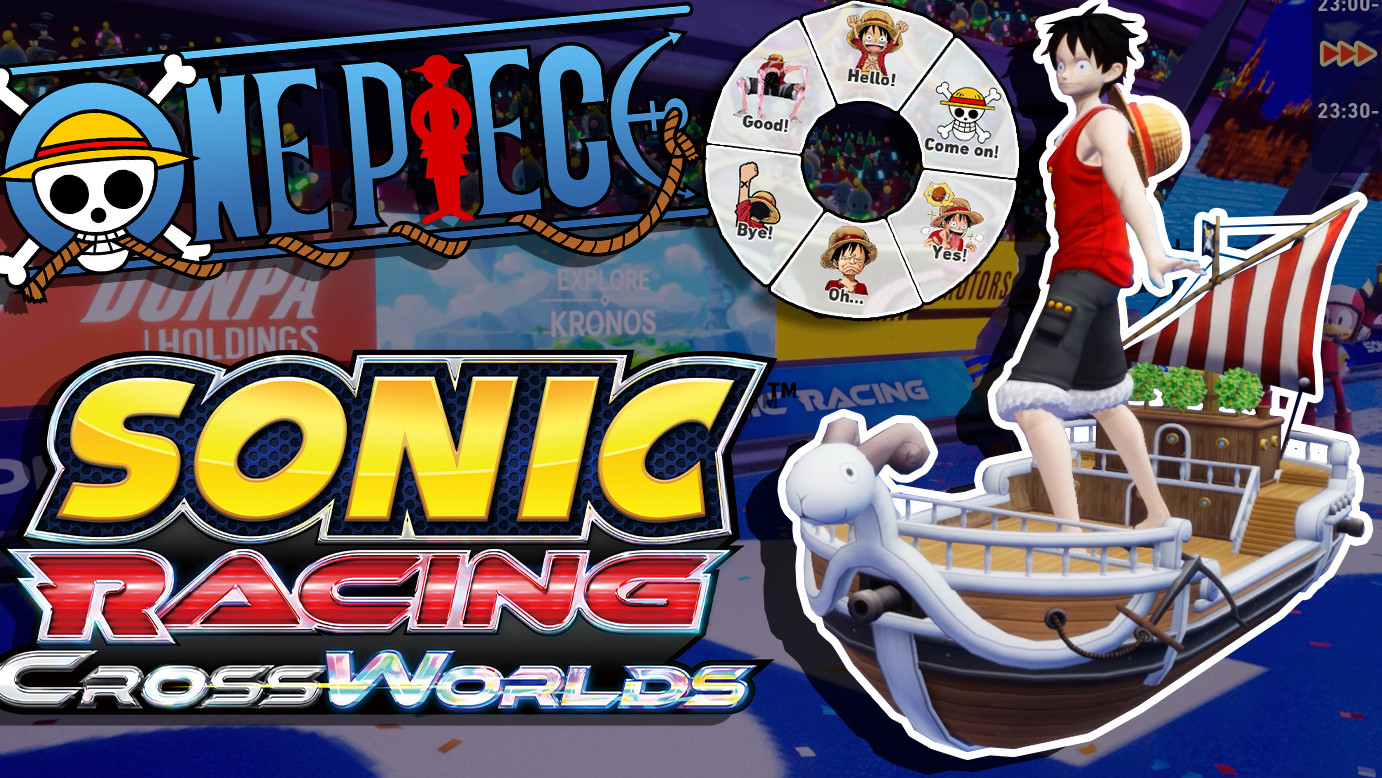 Luffy + Going Merry Board Mod for Sonic Racing: CrossWorlds | SR:CW Mods