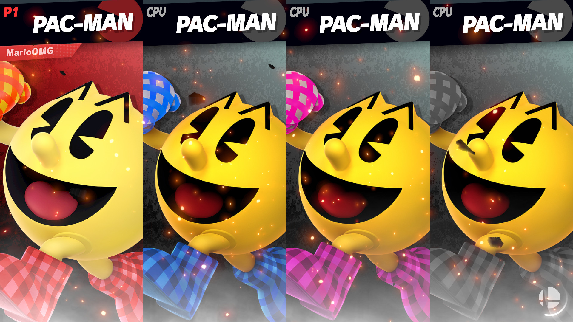 (COMMISSION) Oven Mitts Pacman with Recolors Mod for Super Smash Bros ...