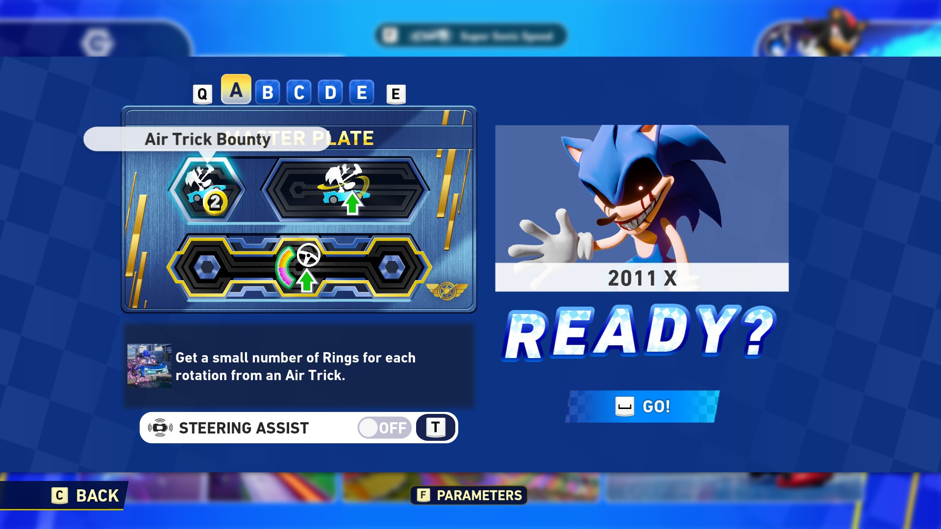 2011 X (Over Sonic and Super Sonic) Mod for Sonic Racing: CrossWorlds | SR:CW Mods