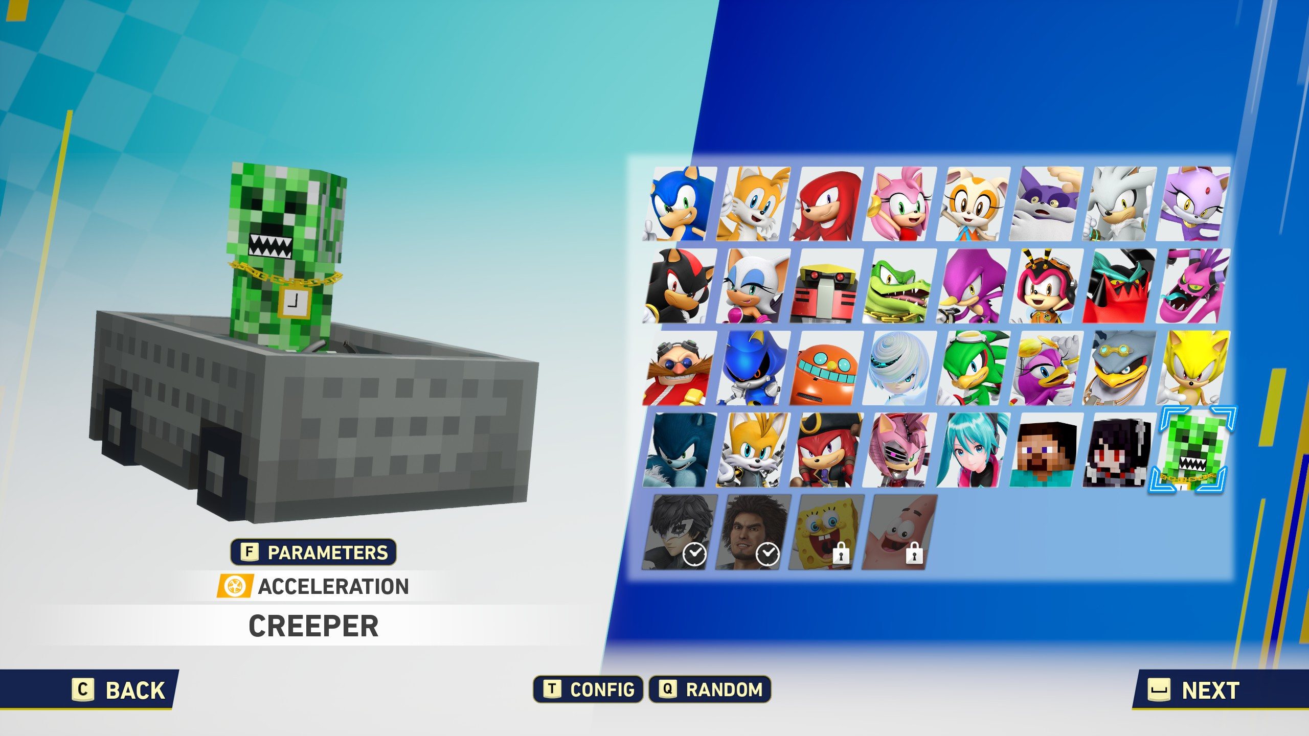 Dan Bull Creeper Mod for Sonic Racing: CrossWorlds | SR:CW Mods
