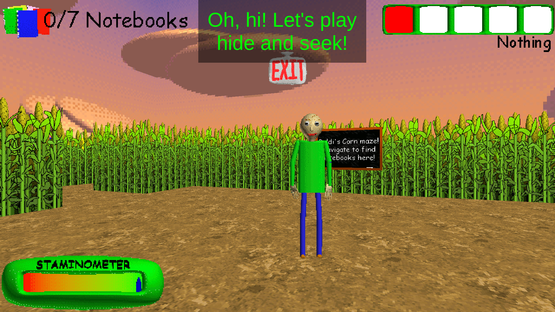 Baldi's Corn Maze Revisited Mod for Baldi's Basics | Baldi Mods
