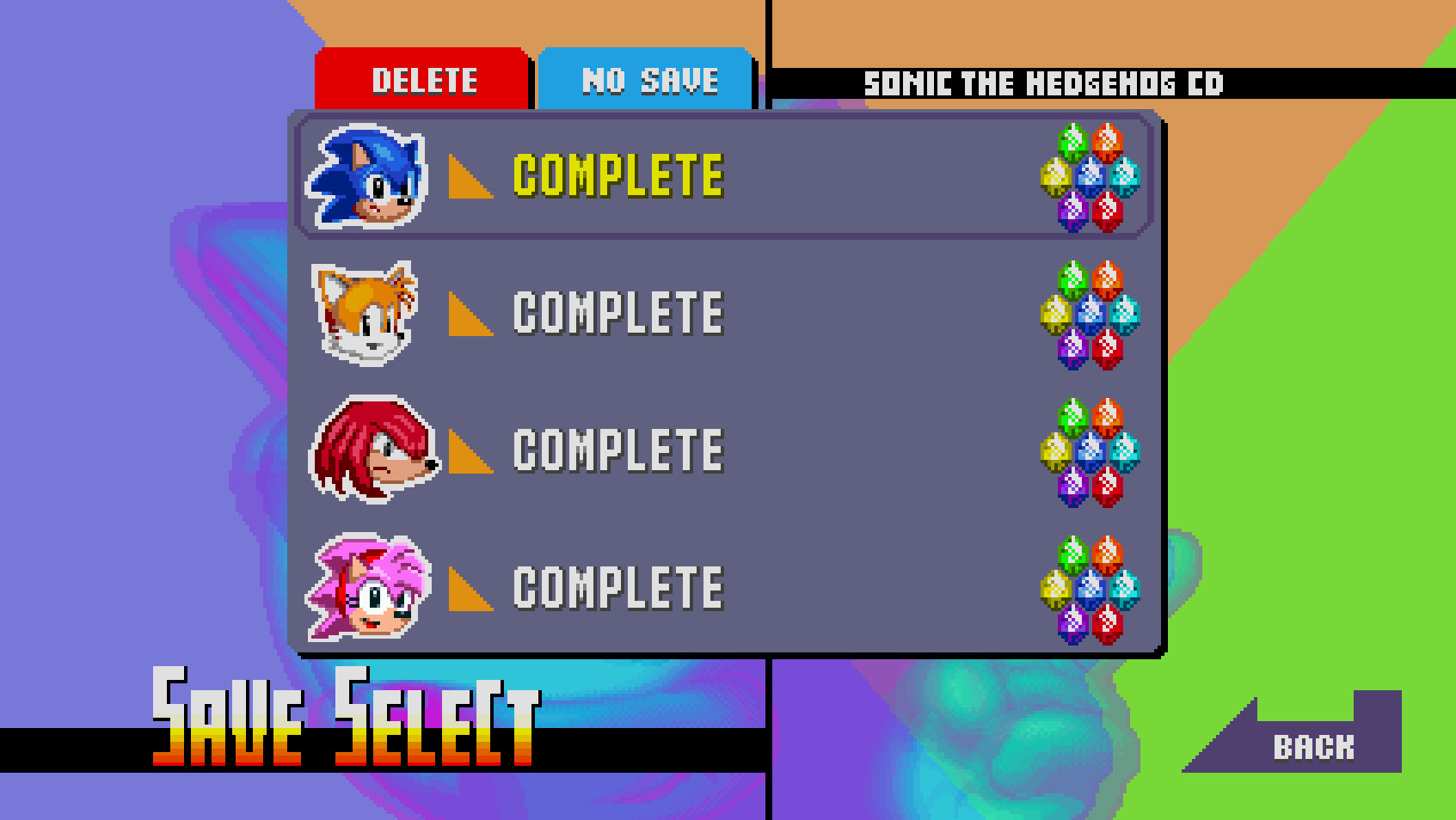 Prototype Character Icons & Knuckles & Amy Mod for Sonic CD (2011 ...