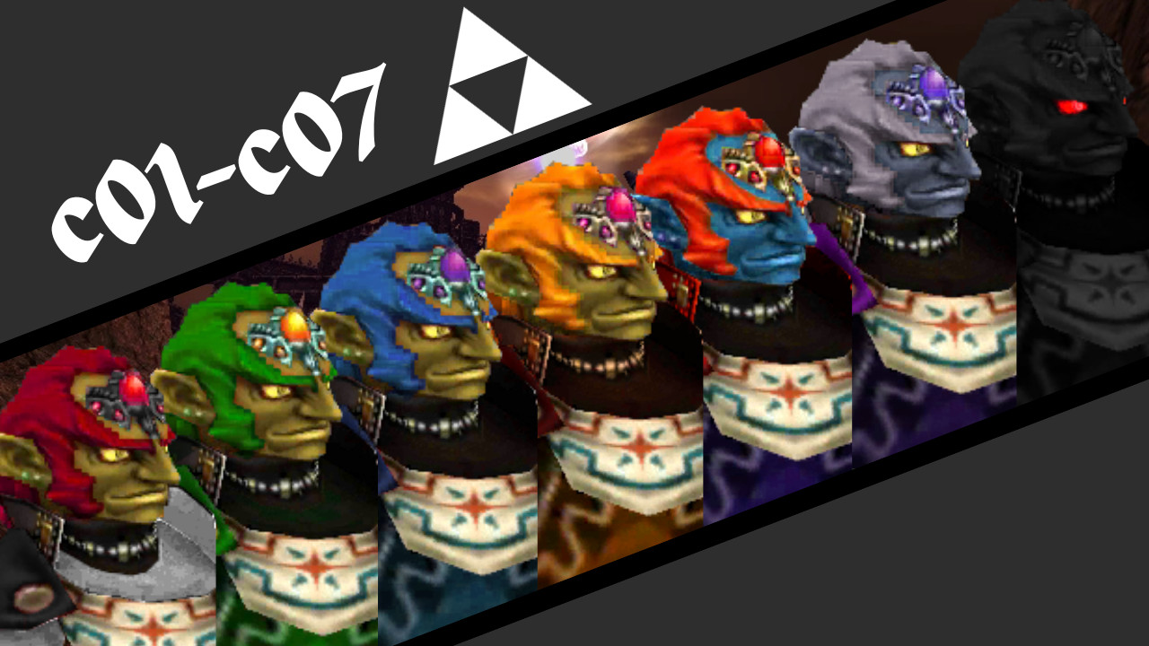 Ganondorf Ocarina of Time 3D Recolors + CSS Icon Mod for Super Smash ...