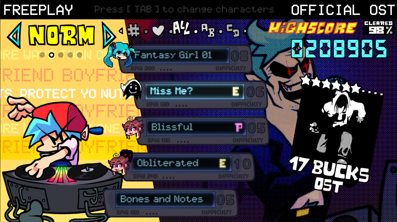 17 Bucks - Miss me [V-Slice / Mobile] Port Mod for Friday Night Funkin ...