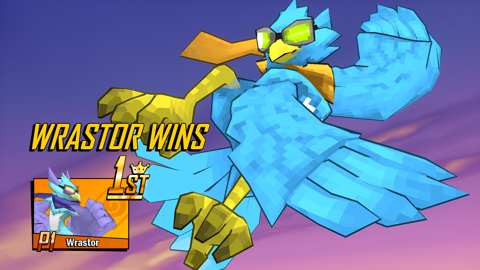 Berdly Inspired Palette over Blue Low-Poly Wrastor Mod for Rivals of ...