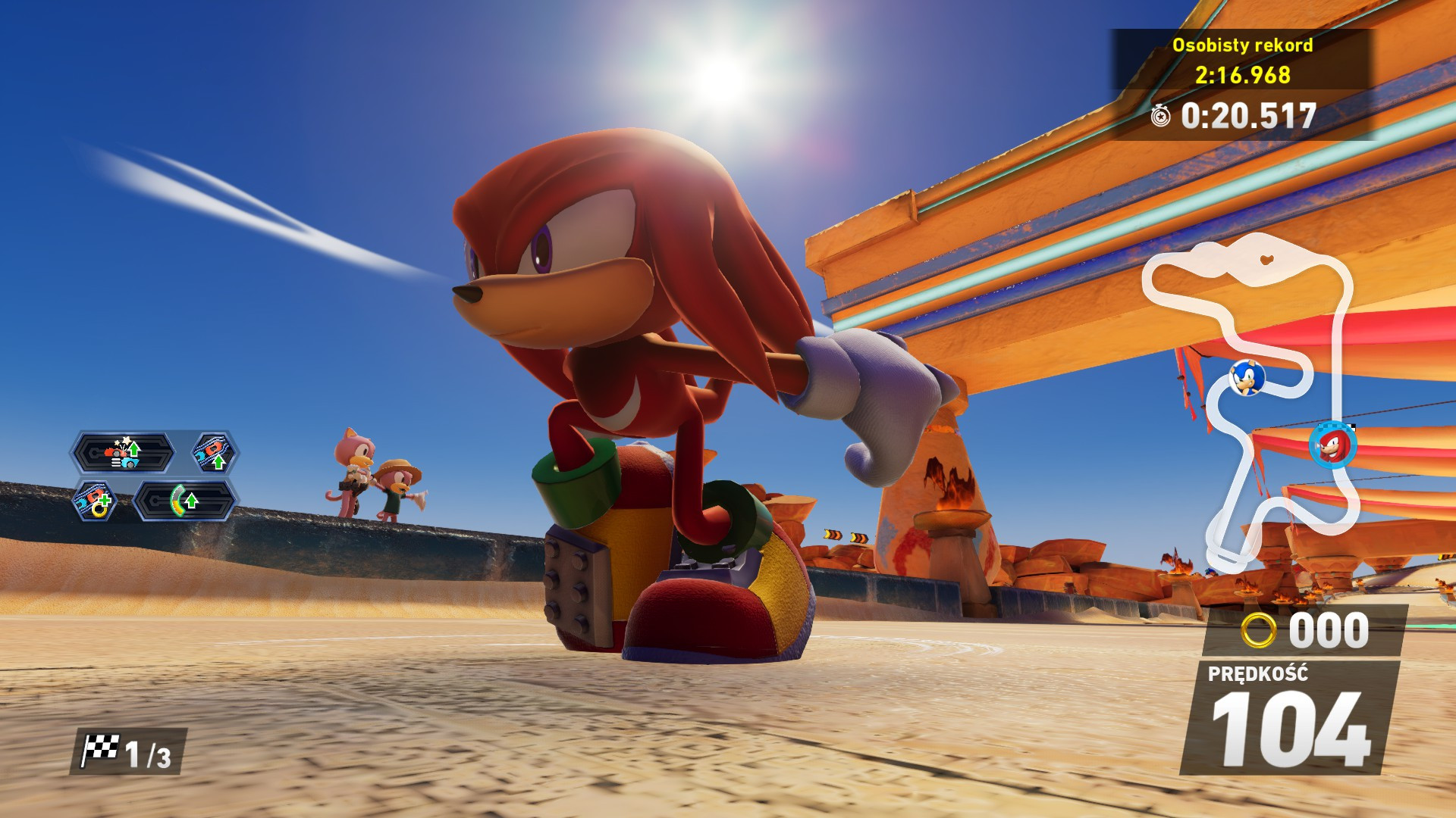 Knuckles on Foot Mod for Sonic Racing: CrossWorlds | SR:CW Mods