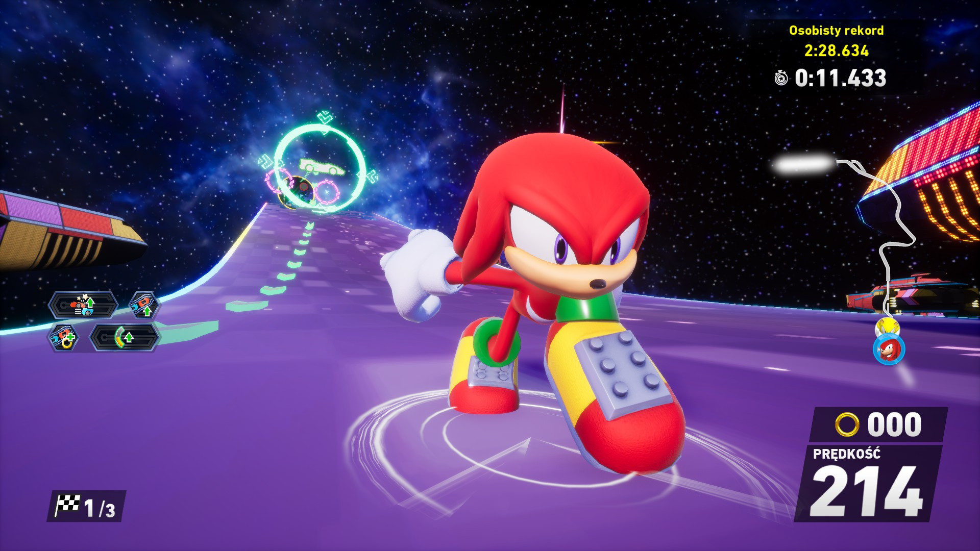 Knuckles on Foot Mod for Sonic Racing: CrossWorlds | SR:CW Mods