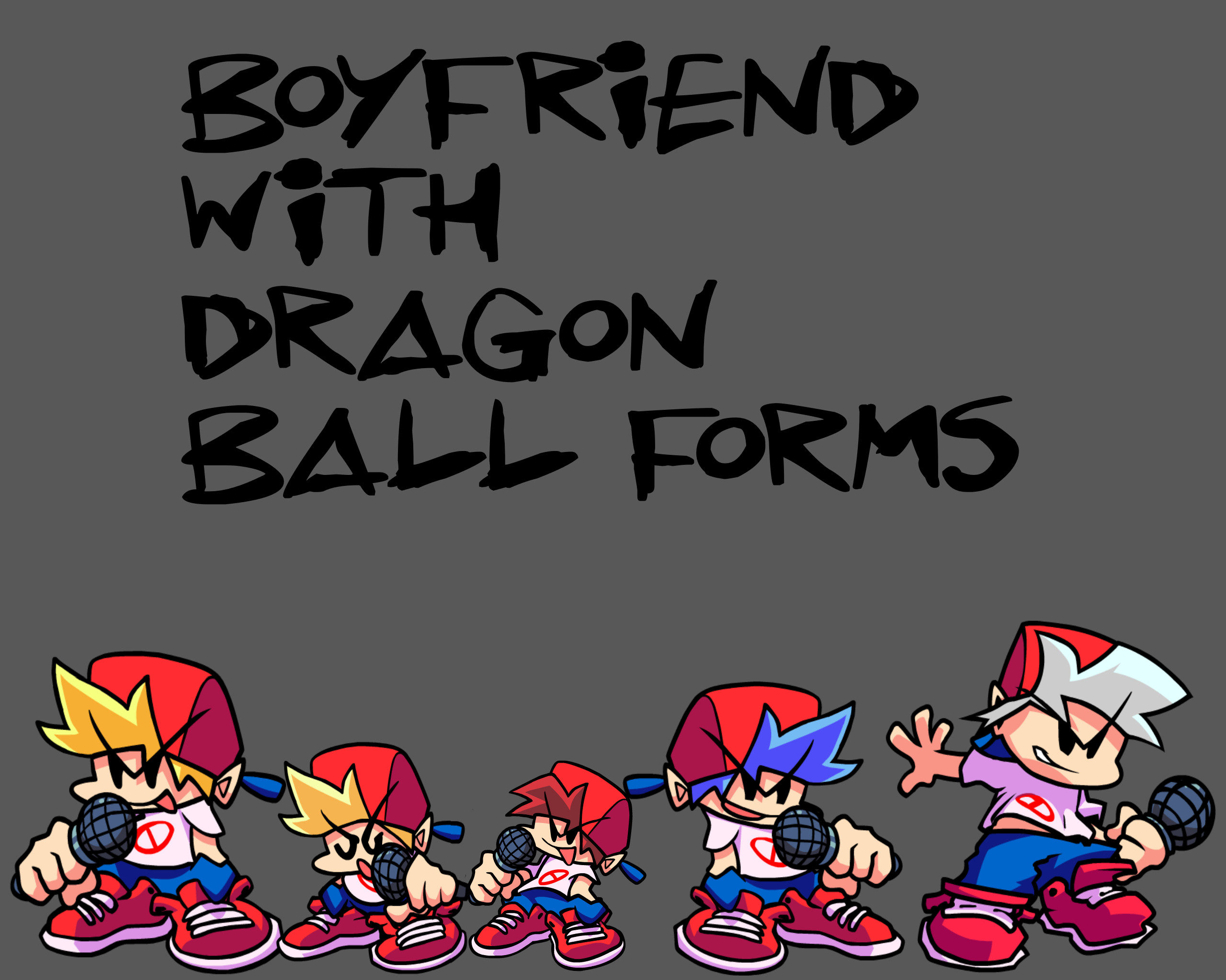 Boyfriend with Dragon Ball Forms Mod for Friday Night Funkin' | FNF Mods