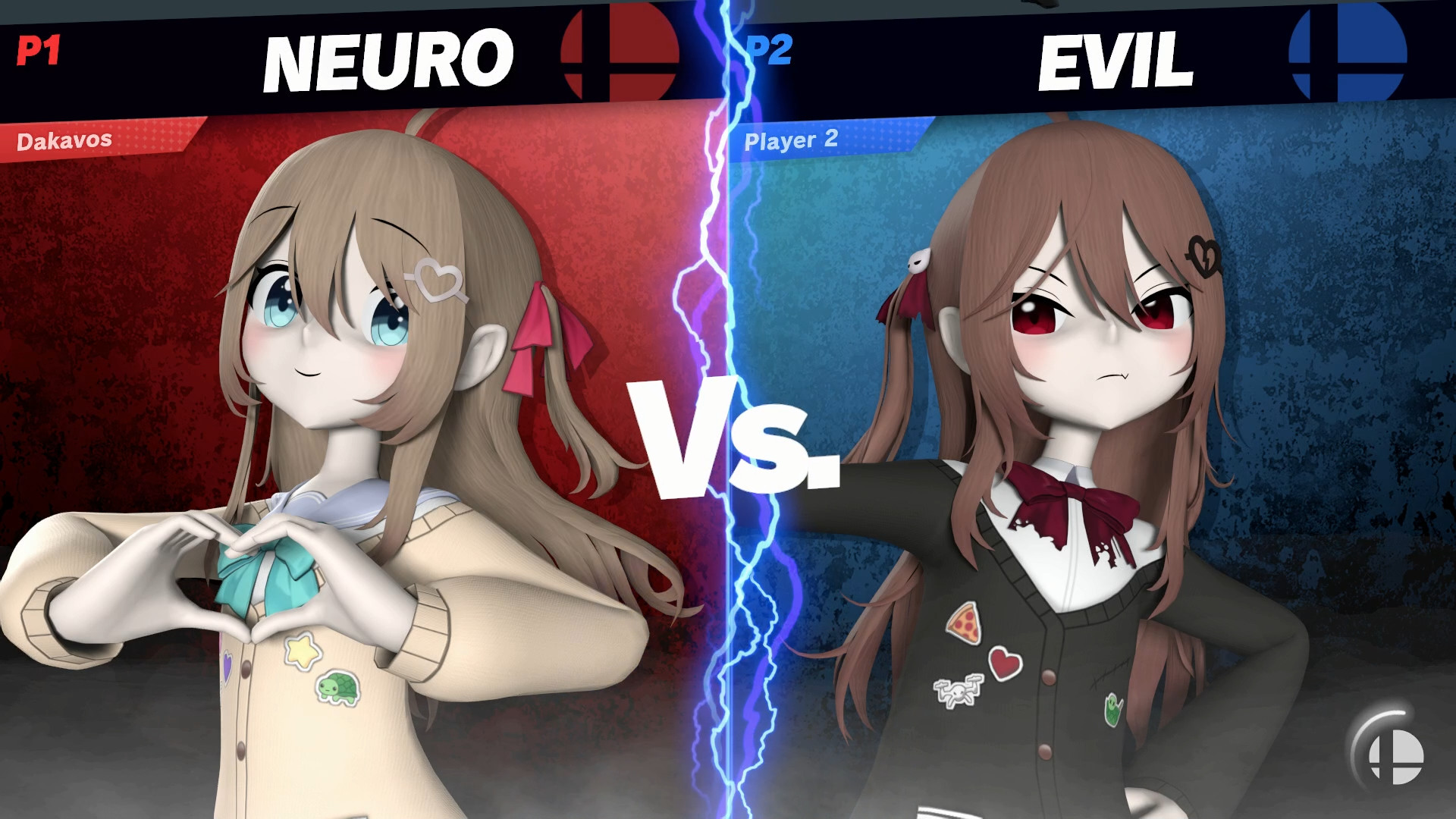 Neuro-Sama, Evil Neuro & Vedal (VTuber) Mod for Super Smash Bros ...