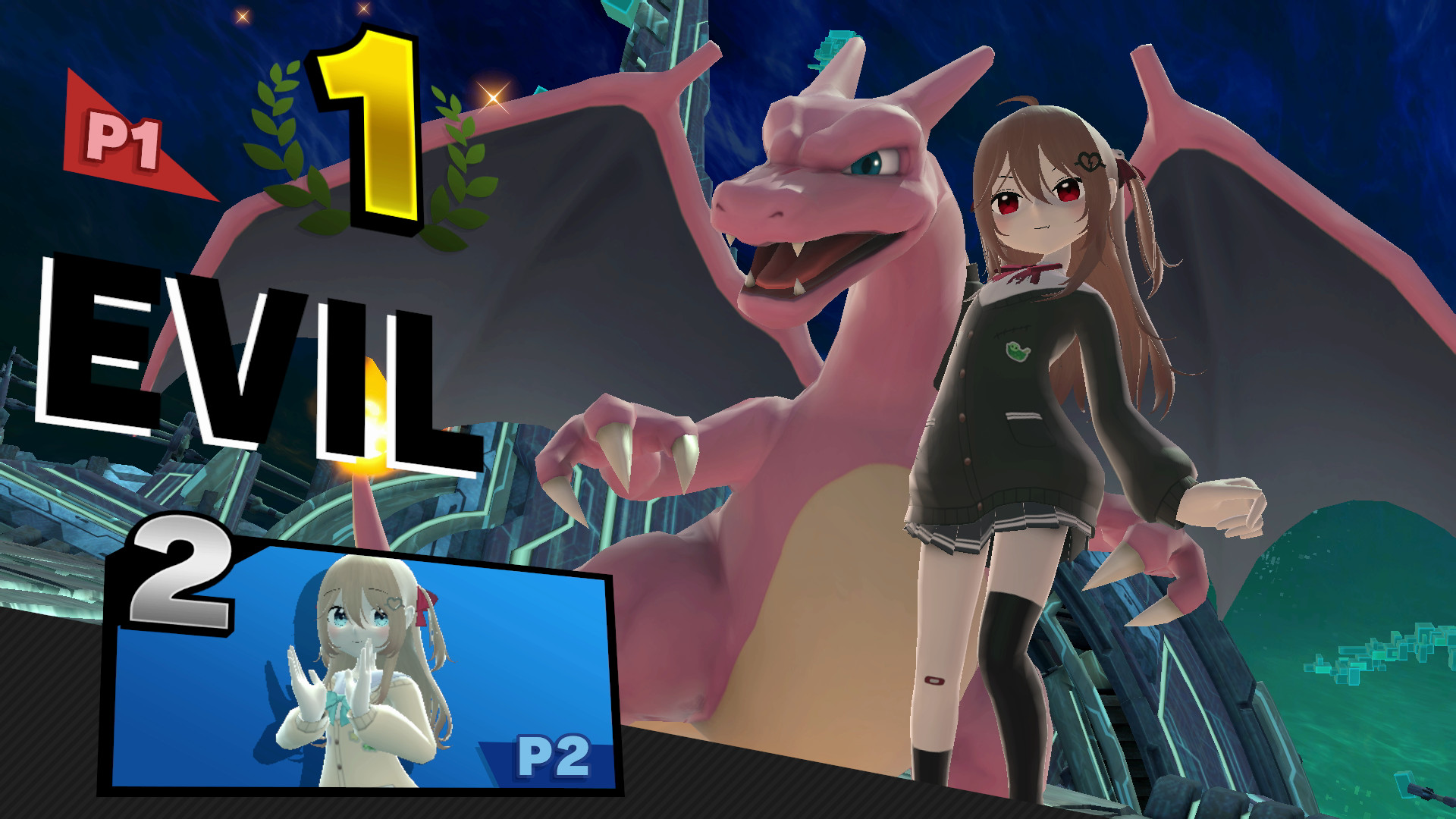Neuro-Sama, Evil Neuro & Vedal (VTuber) Mod for Super Smash Bros ...