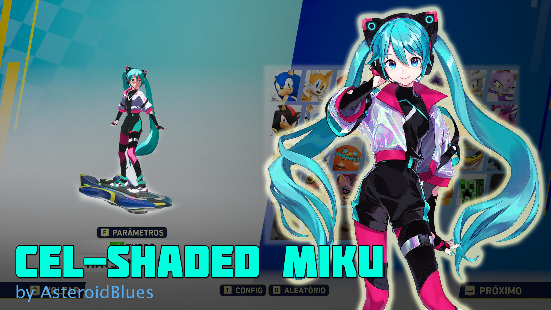 Cel Shaded Miku Mod for Sonic Racing: CrossWorlds | SR:CW Mods