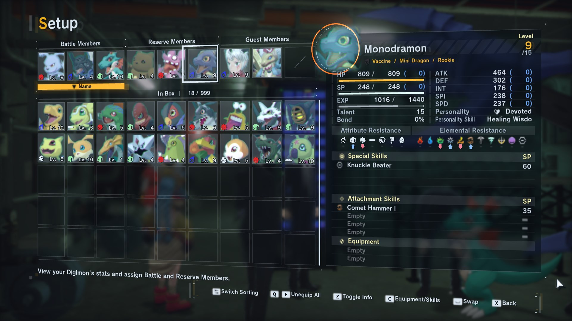 Color-Coded Attribute Icons Mod for Digimon Story Time Stranger | DSTS Mods