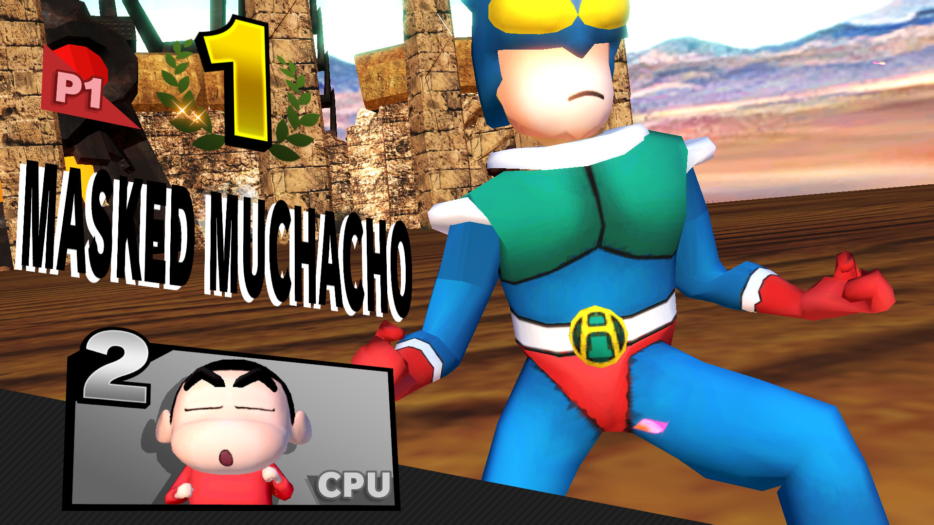 Masked Muchacho (Shin Chan) over Captain Falcon Mod for Super Smash ...