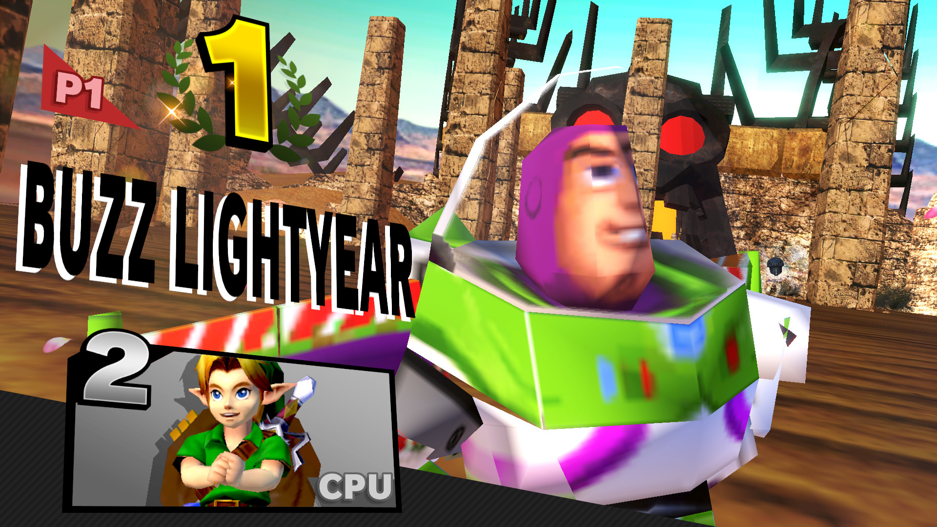 Buzz Lightyear to the Rescue (N64 Version) over Fo Mod for Super Smash ...