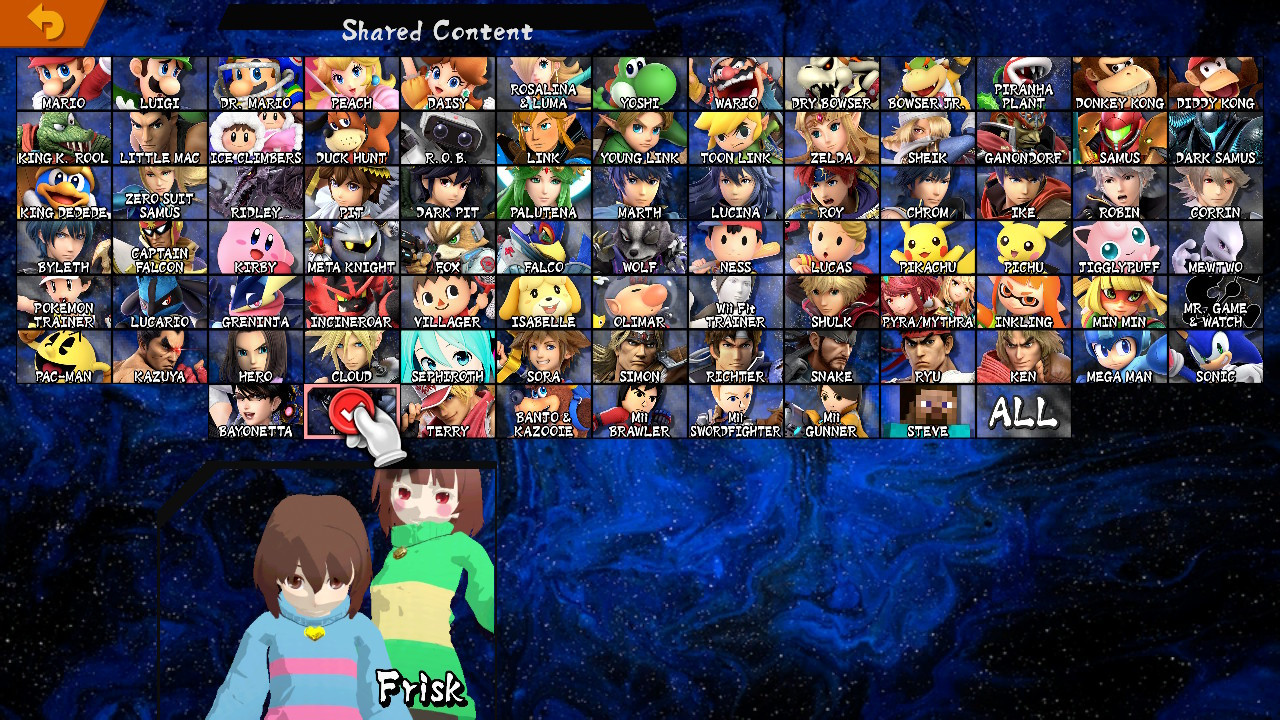 Frisk and Chara over Joker Mod for Super Smash Bros. Ultimate | SSBU Mods