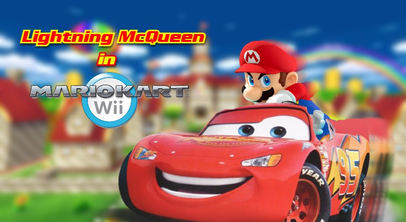 Lightning McQueen (over Mario on the Wild Wing) Mod for Mario Kart Wii ...