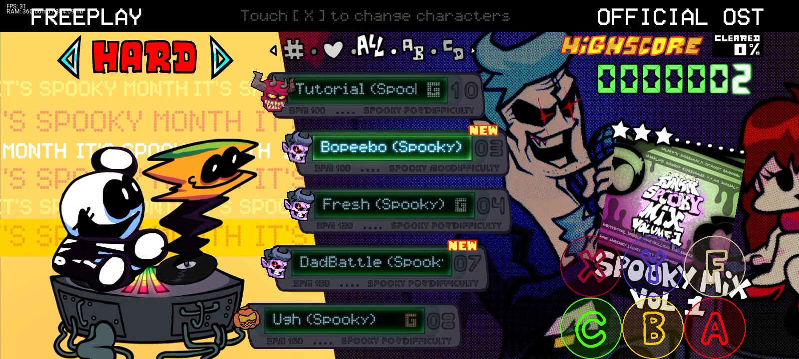 Spooky mix Betadciu Mod for Friday Night Funkin' | FNF Mods
