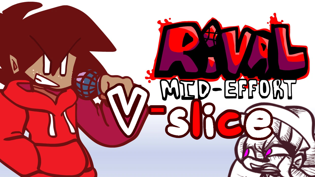 Rival Medium Effort V-slice Mod for Friday Night Funkin' | FNF Mods