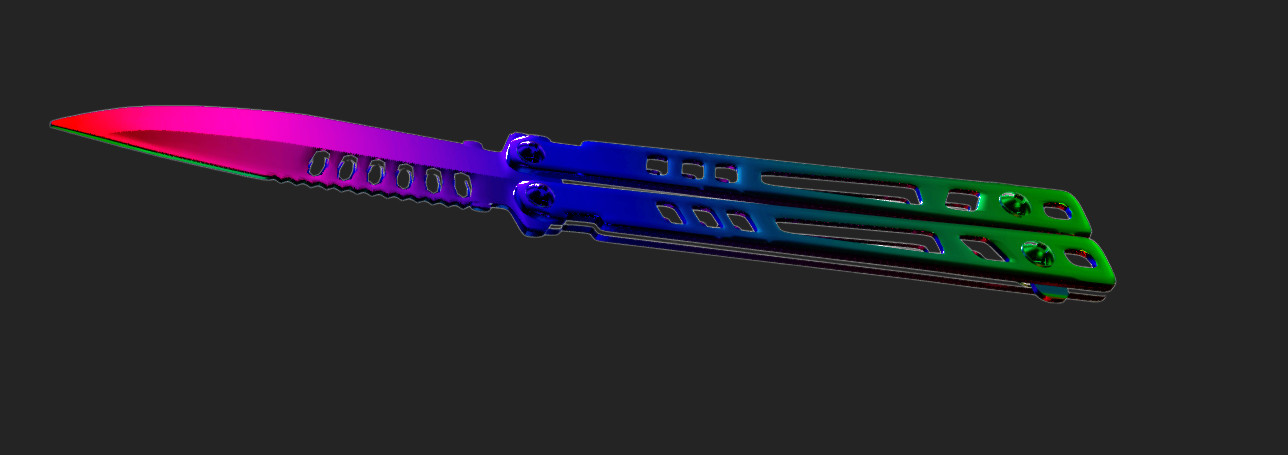 Butterfly Knife "Spectrum" Mod for Momentum Mod | MoM Mods