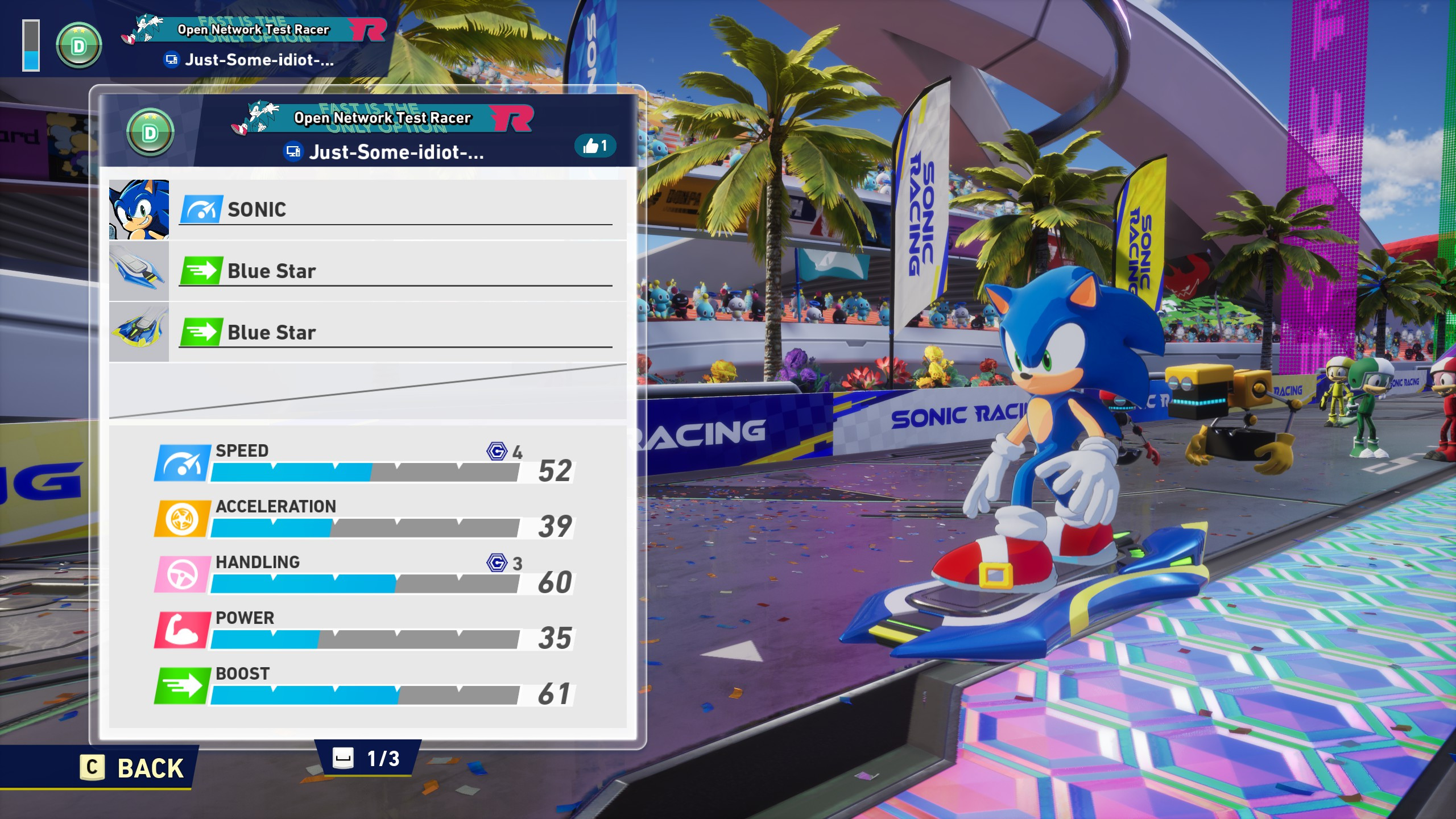 Cell-Shaded Sonic Mod for Sonic Racing: CrossWorlds | SR:CW Mods