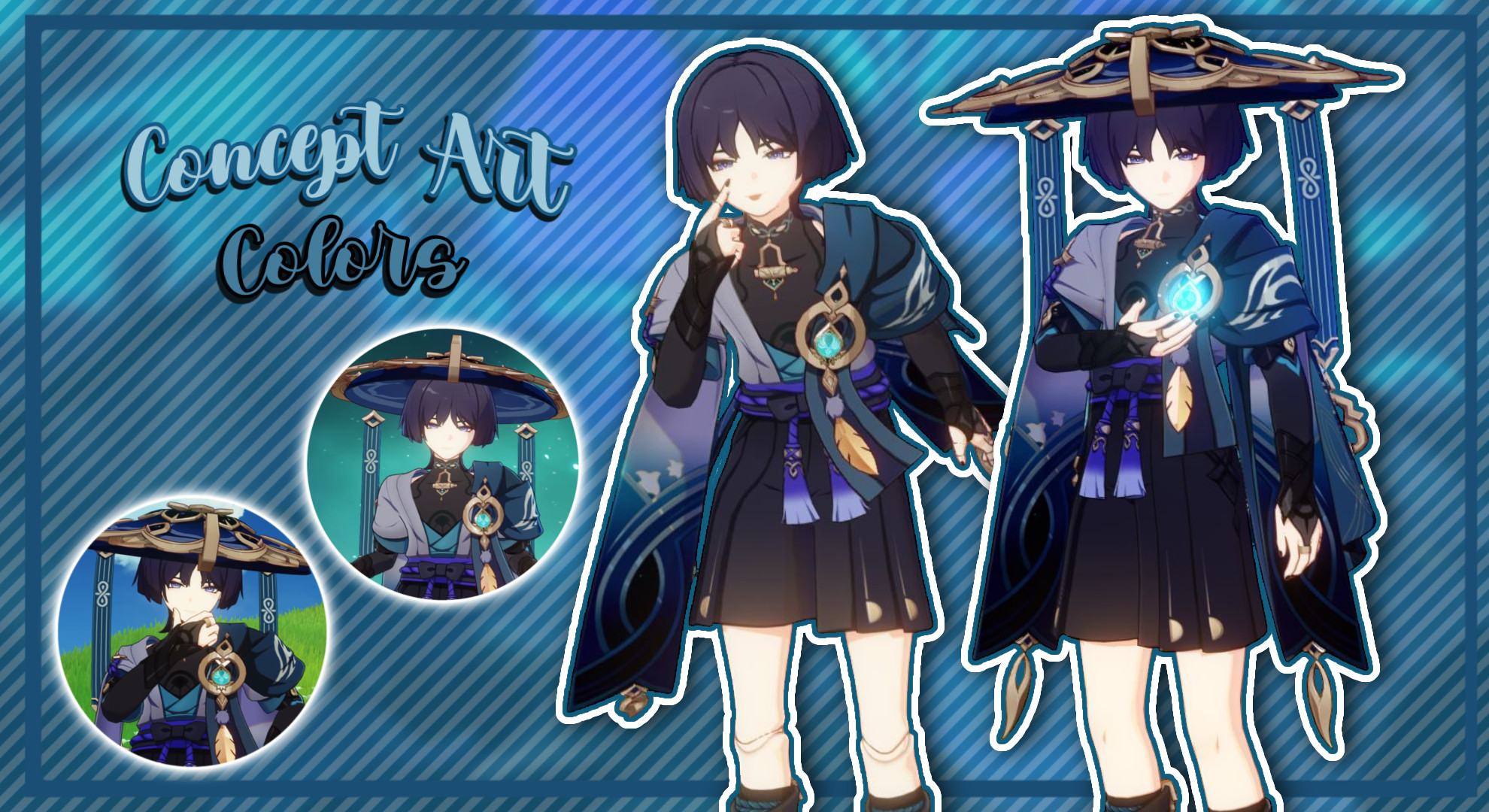 wanderer: concept art recolor (kinda) + edits ₊˚ Mod for Genshin Impact ...