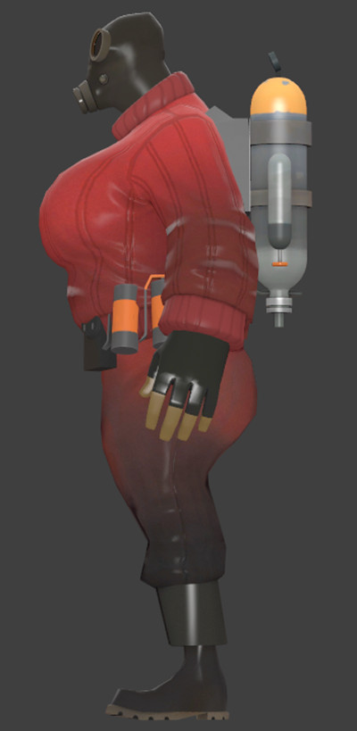 Alaxe's Strapless Female Pyro [Edited] Mod for Team Fortress 2 | TF2 Mods